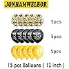 Amazon.com: Jonhamwelbor Happy 35th Birthday Balloon (15pcs 12inch ...
