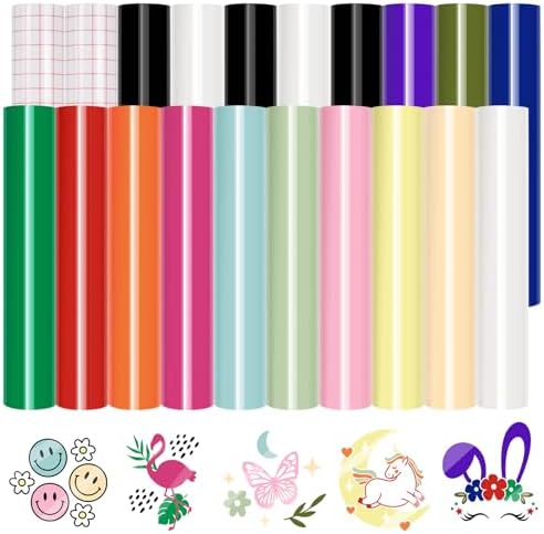 Amazon.com: VINYL FROG Permanent Adhesive Vinyl Bundle 20 Sheets 12x12 ...