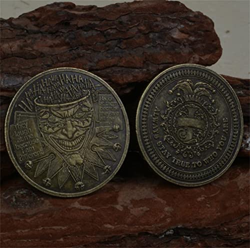 Joker Coin Reminder Poker Lucky Challenge Coin Joker Medallion Smile ...