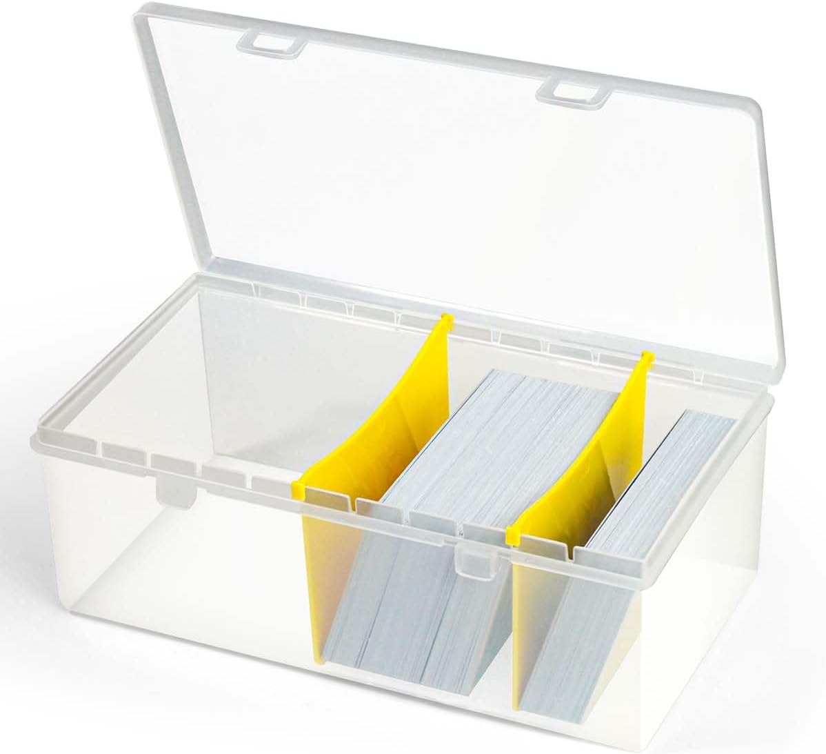 Amazon.com: Plastic Trading Card Storage Box with Dividers, Sports Card ...