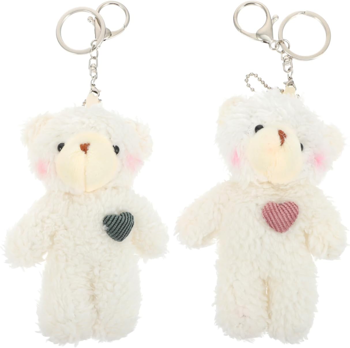 Amazon.com: Toddmomy Small Bear Keychain Pendant with Heart Charm ...