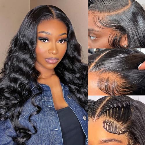 Amazon.com : QUANDIAN 28 Inch 13x6 Body Wave Highlight Ombre Lace Front ...