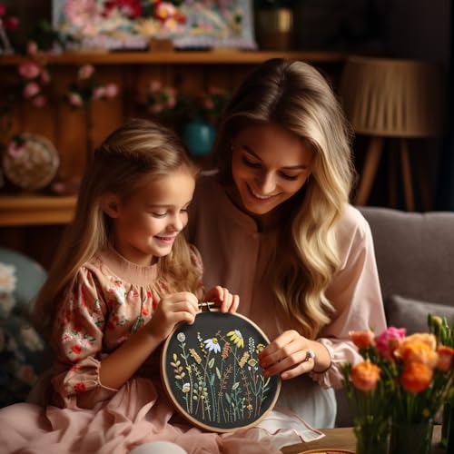 Snapklik.com : ETSPIL 4 Sets Embroidery Kit For Beginners Plant Kits ...