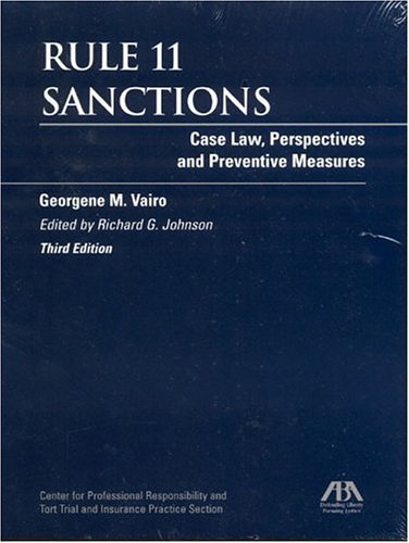 Amazon.com: Rule 11 Sanctions: Case Law, Persectives and Preventive ...