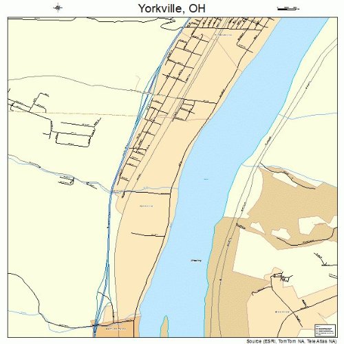 Amazon.com : Large Street & Road Map of Yorkville, Ohio OH - Printed ...