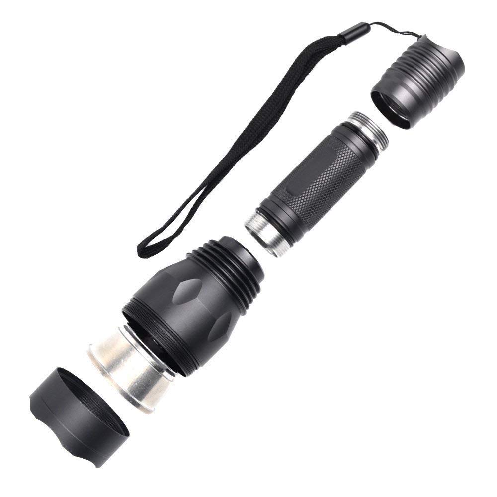 Green Red UV Light 3 LED Hunting Flashlight Deer Blood Tracker Light ...