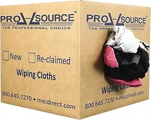 Amazon.com: PRO SOURCE Low Lint Reclaimed Cotton Polo Shop Rags ...