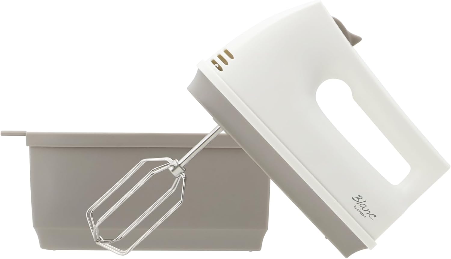 Amazon | dretec(ドリテック) ハンドミキサー 軽量 ハイパワー 早い フワッソ スピード5段階切替 電源コード、ビーターが収納できるケース付き 和モダン おしゃれ 可愛い ...