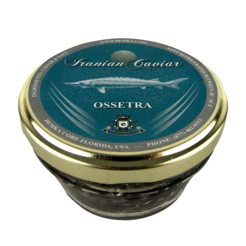Amazon.com: Bemka.com Iranian Ossetra Wild Caviar, 4-Ounce Jar ...