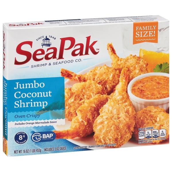 Amazon.com: Sea-Pak, Coconut Shrimp Jumbo Oven Crispy Family Size, 16 ...