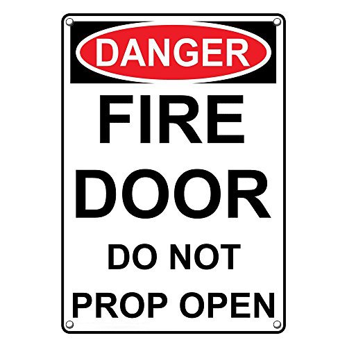 Amazon.com: Weatherproof Plastic Vertical OSHA Danger Fire Door Do Not ...