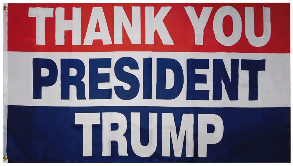 Amazon.com : Trump 2024 Thank You President Trump Red White Blue 100D ...
