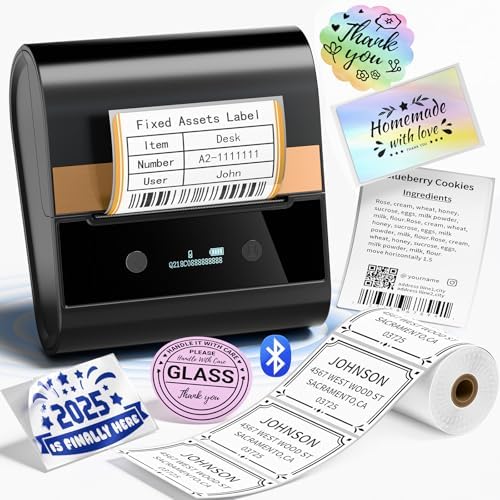 Amazon.com : Memoking Label Maker Machine with Tape - 3 Inch Thermal ...