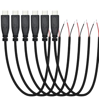 RUNCCI-YUN 6PCS USB Type-C Pigtail Cable Extension Power Cable ...