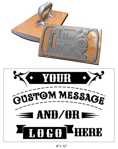 8" x 12" Extra Large Custom"Rocker Mount" Wood Hand Rubber Stamp with ...