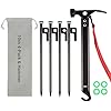 Amazon.com : Tent Stakes Heavy Duty & Hammer Set,with 12in Tent Stake ...