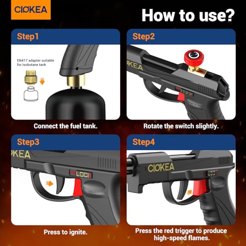 Snapklik.com : Ciokea Powerful Propane Cooking Torch, Adjustable Flame ...