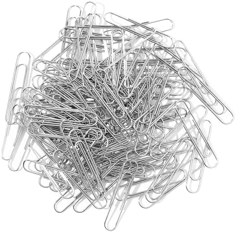 Amazon.com : MTL - Pack of 100 Nickel-Plated Paper Clips 26 mm : Office ...