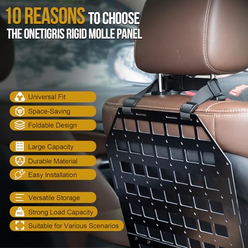 Snapklik.com : Rigid MOLLE Panel, Tactical Car Seat Back Organizer ...