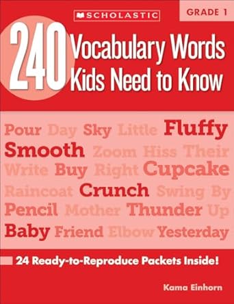 Amazon.com: 240 Vocabulary Words Kids Need to Know, Grade 1: 24 Ready ...