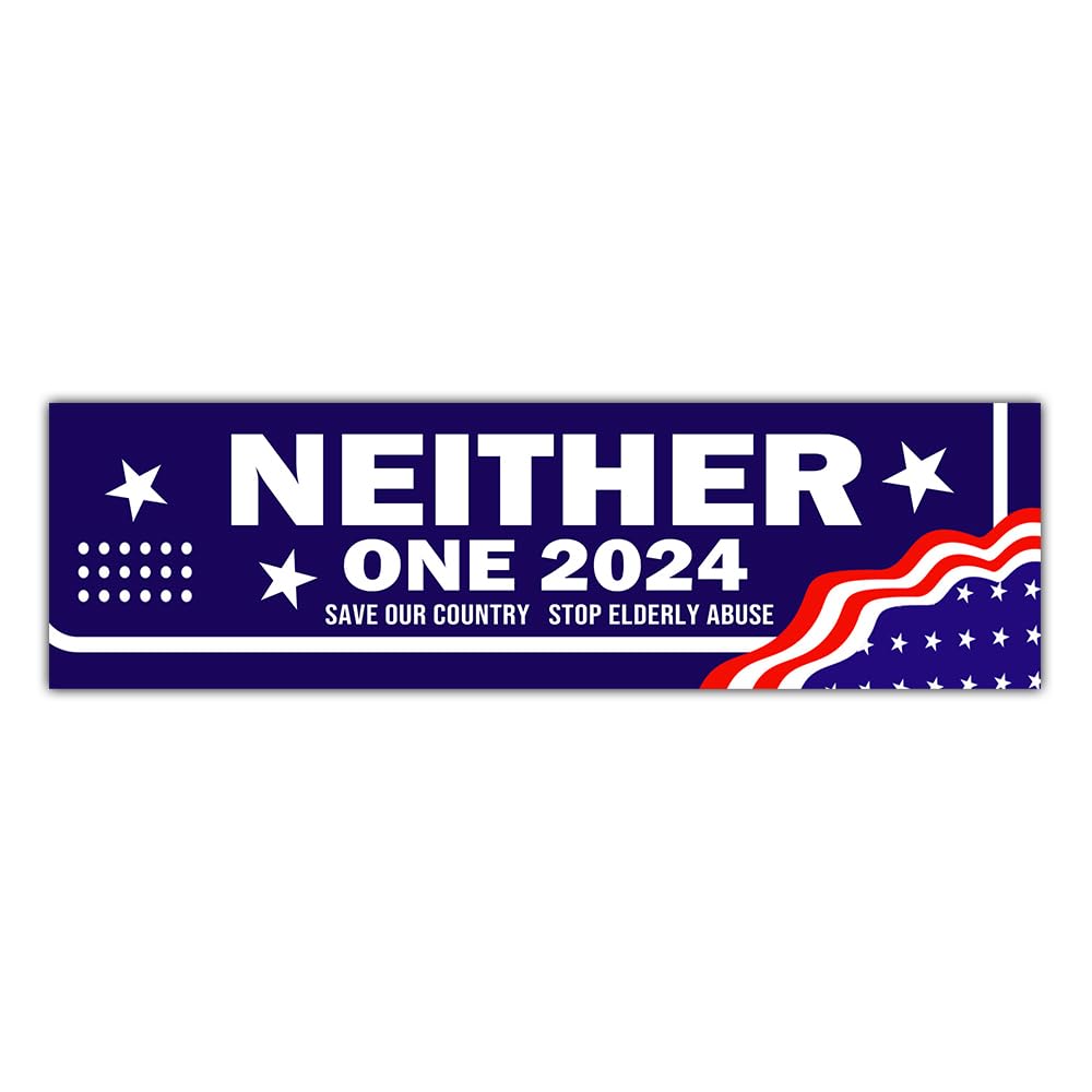 Amazon.com - BAVAHA Neither One 2024 - Save Our Country Bumper Sticker ...