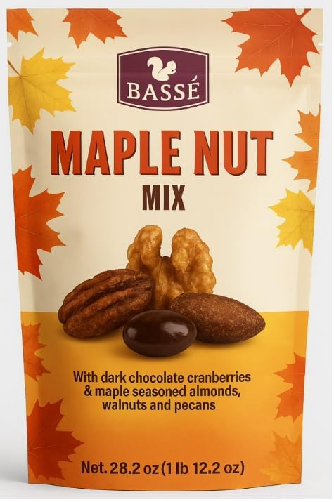 Amazon.com: Basse Maple Nut Mix, Dark Chocolate Cranberries with Maple ...