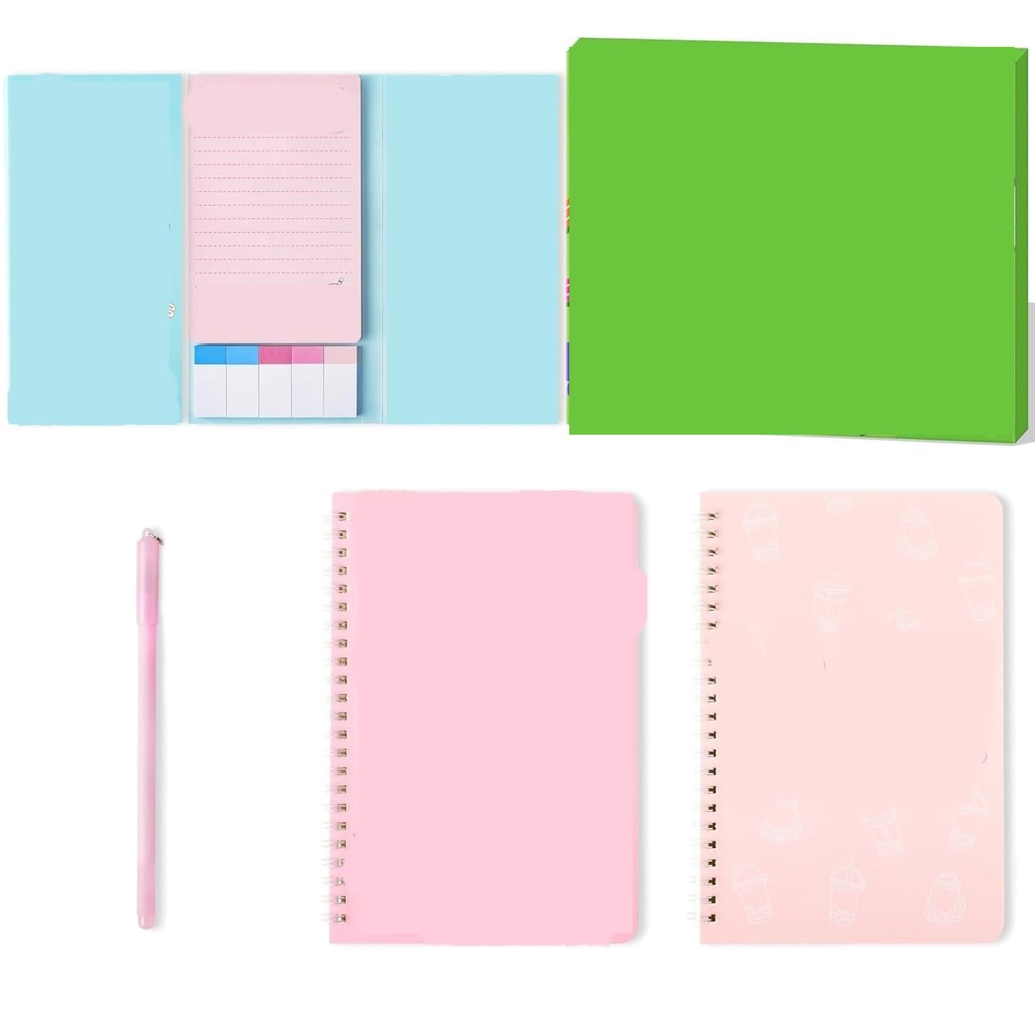 Snapklik.com : Sticky Notes A5 Notebooks Pen Stationery Set