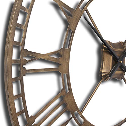 Large Metal Wall Clock, Skeleton Frameless Decor Clocks, 3D Living Room ...