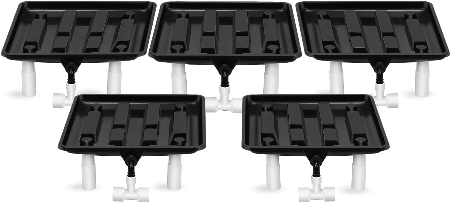 Amazon.com : Hygrohub 5pcs Runoff Trays 15.5in Garden Flood and Drain ...