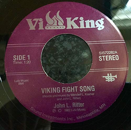 JOHN L. RITTER "VIKING FIGHT SONG / LEGEND OF BUD GRANT" 45 Vinyl ...
