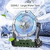 Amazon.com: Ausic 10W Misting Solar Fan, 250ml Portable Camping Fans ...