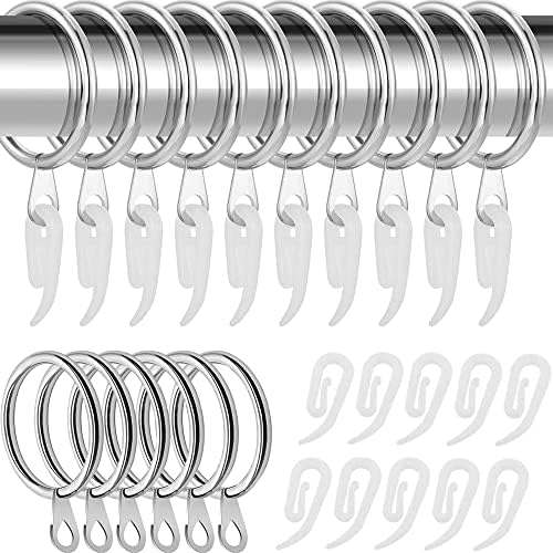 Curtain Rings With Eyelet by Smith’s® | Silver / 20 Pack | 32MM Inner ...