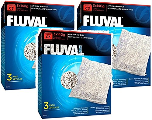 Fluval (9 Pack) C3 Ammonia Remover, 3 Packages with 3 Packs Each ...