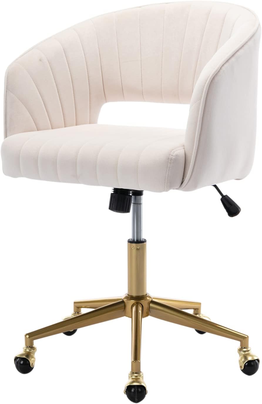 Amazon.com: White Vanity Chair Desk Chair Small Home Office Makeup ...