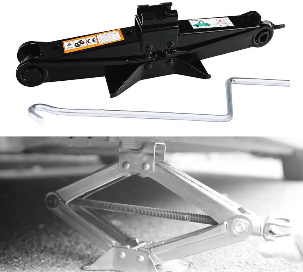 Amazon.com: Rust-Proof 2 Ton Scissor Jacks Car Van Scissor Wind Up Lift ...