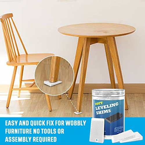 Snapklik.com : Furniture Levelers, 32 Pieces Jar, Clear Table Shim ...