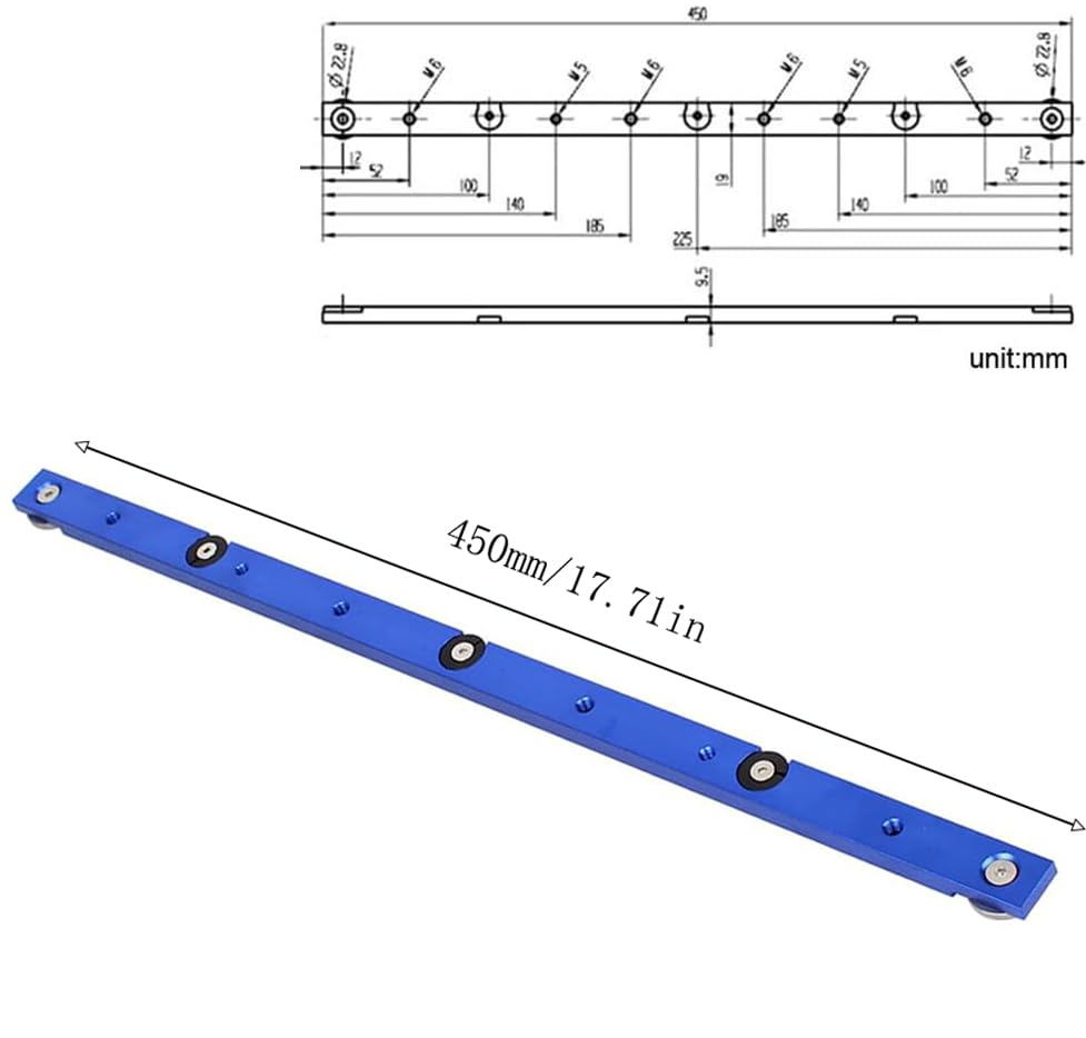 Miter Slot Runners ALUMINIUM ALLOY MITER Bar Table Saw Gauge Rod Jig ...
