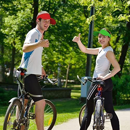 Unisex Sports Sun Visor Hats Open Top Bingo Run Visors Hat for Tennis ...
