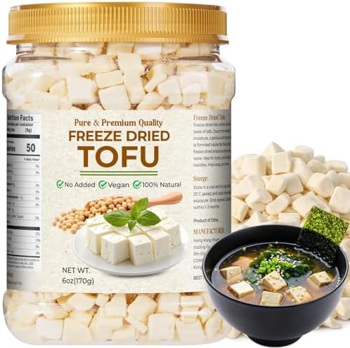 Amazon.com: 6oz Freeze Dried Tofu Cubes – Delicious Dehydrated Tofu ...