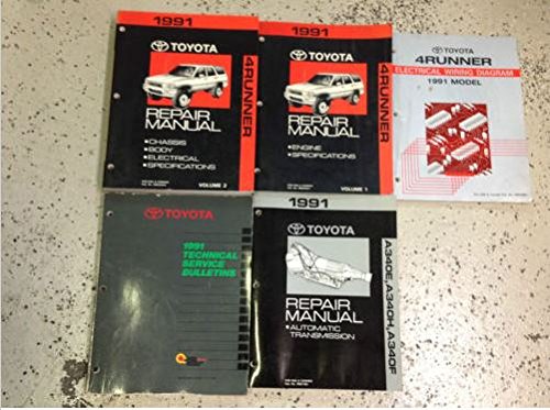 1991 TOYOTA 4RUNNER Service Shop Repair Manual Set OEM W EWD + TECH ...