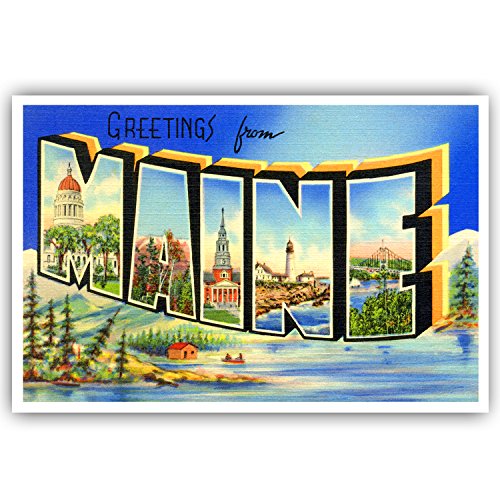 Maine Postcards Vintage Maine Postcard Wire Bridge New Portland