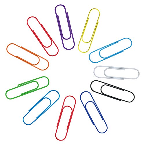 Hongfa 40 Pack 4 Inches Mega Large Paper Clips - 10 Colors 100mm Office ...