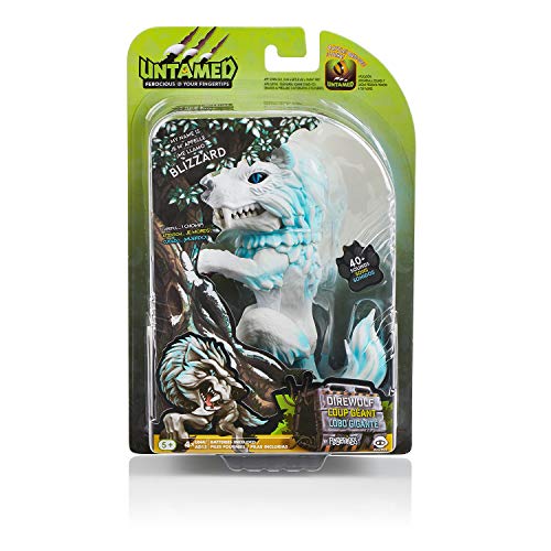 WowWee Untamed Dire Wolf by Fingerlings â Blizzard (White and Blue) â ...