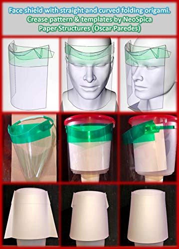 Face shield with straight and curved folding origami.: Crease pattern ...