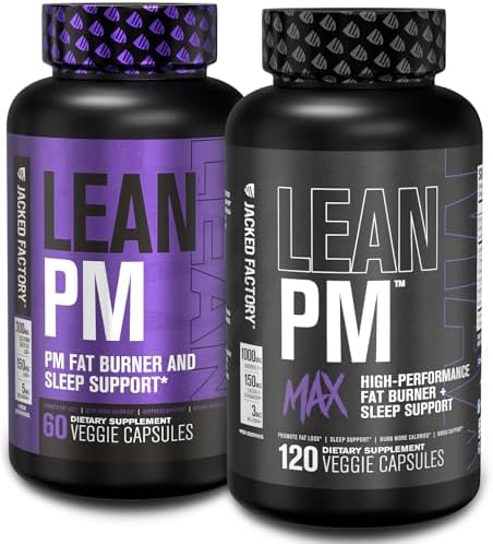 Amazon.com: Jacked Factory Lean PM & Lean PM Max Night Time Fat Burner ...
