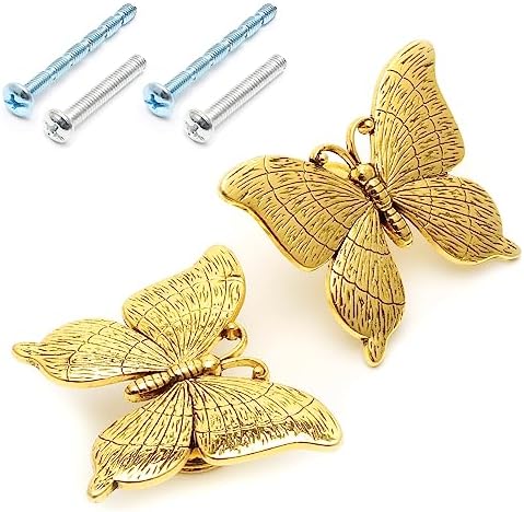 Yoicn Lth 2 Pcs Creative Cabinet Knobs, Butterfly Shape Cabinet Knob ...