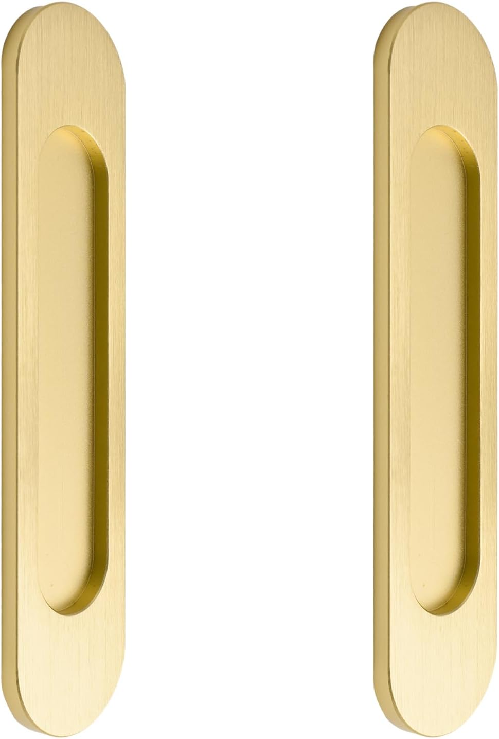 10x Solid Brass 90mm Inset/Recessed Handles - Flush Sliding Furniture ...