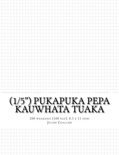 (1/5") Pukapuka Pepa Kauwhata Tuaka: 200 wharangi (100 rau), 8.5 x 11 inihi: Coallier, Julien ...
