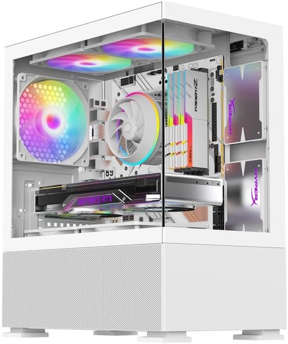 IONZ KZ-V Mini Aether PC Gaming case M/ATX Tempered Glass With Maximum ...