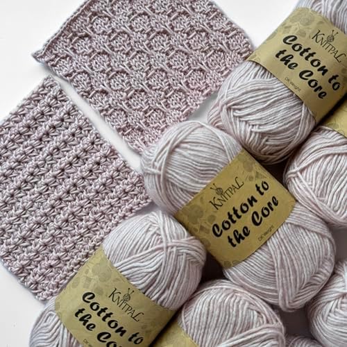 Cotton to The Core Knit & Crochet Yarn, Soft for Babies, 6 skeins, 780 ...